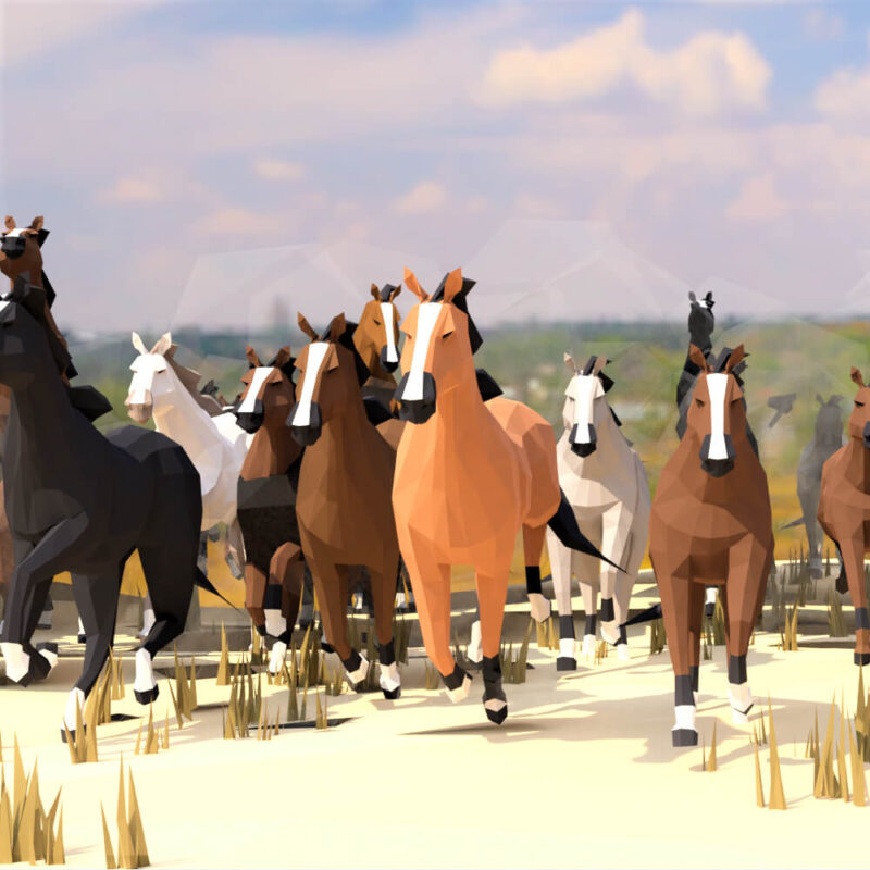 [3D] Low Poly Horse ⋆ Studio Ochi