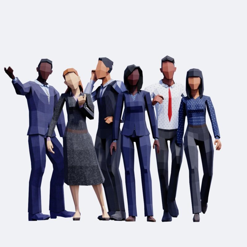 [3D] Low Poly Business People - Posed Pack ⋆ Studio Ochi