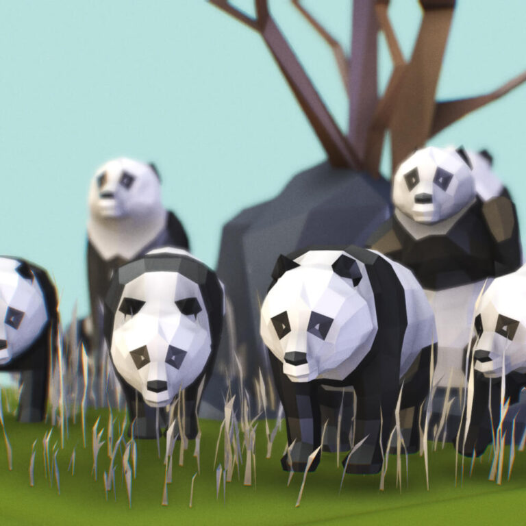 [3D] Low Poly Panda Bear ⋆ Studio Ochi