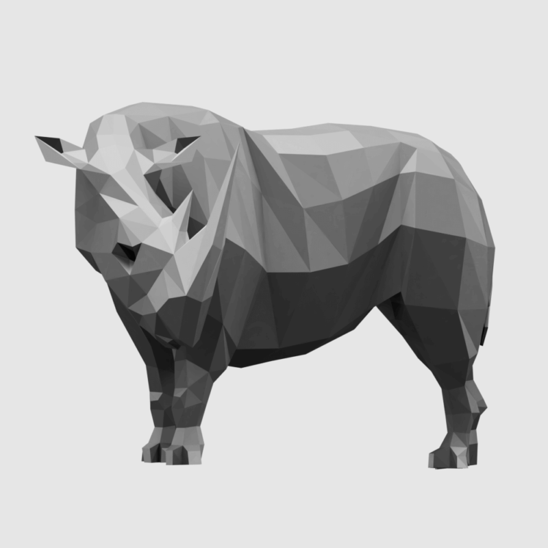 [3D] Low Poly Rhino ⋆ Studio Ochi