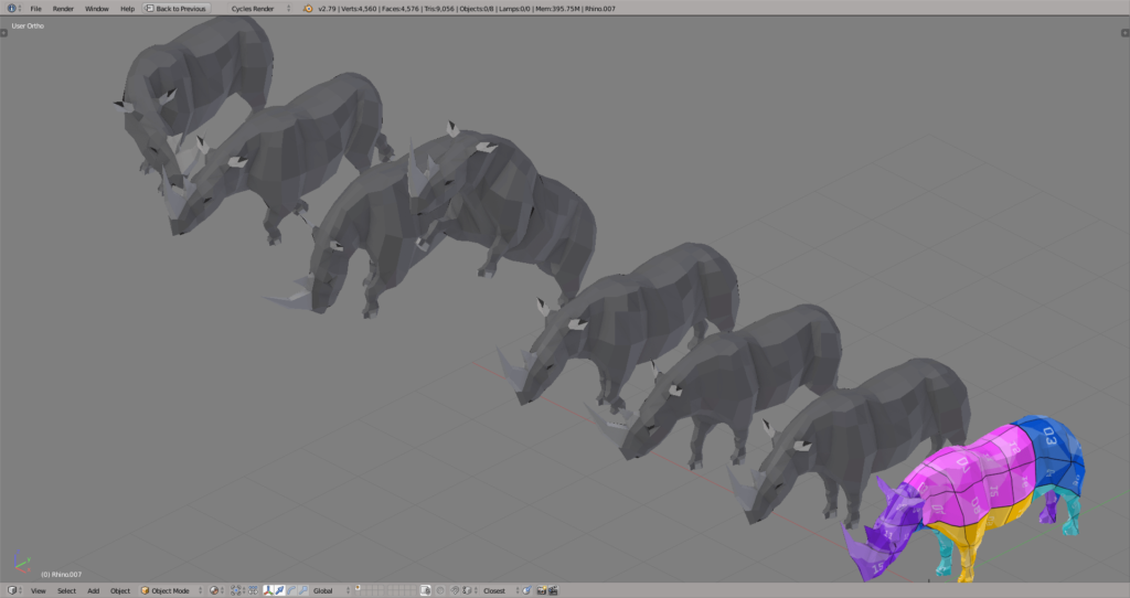 [3D] Low Poly Rhino ⋆ Studio Ochi
