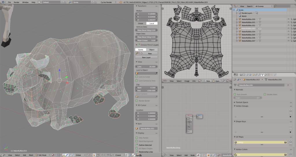 [3D] Low Poly Buffalo ⋆ Studio Ochi