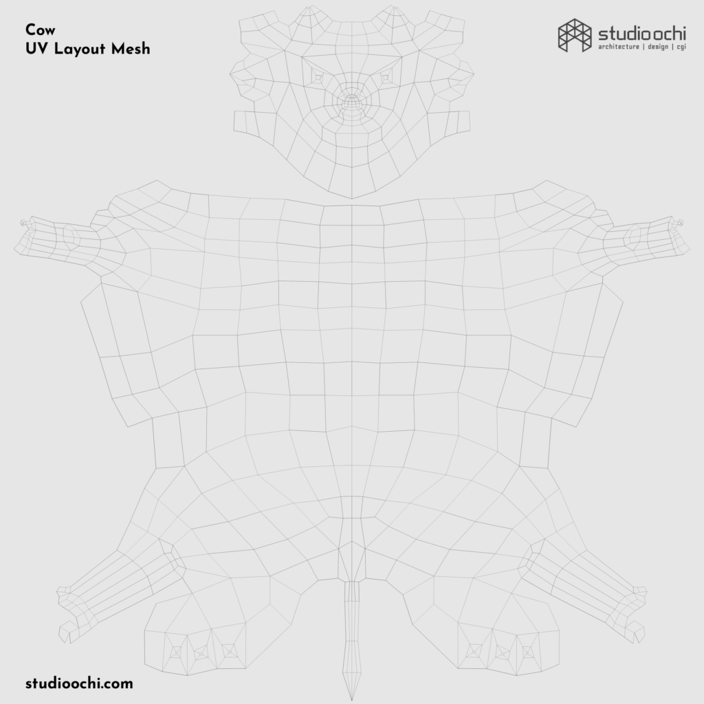 [3D] Low Poly Cow ⋆ Studio Ochi