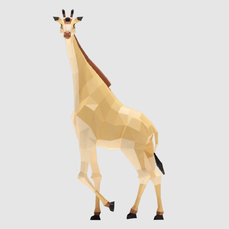 [3D] Low Poly Giraffe ⋆ Studio Ochi
