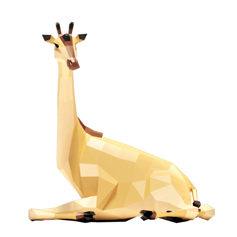 [3D] Low Poly Giraffe ⋆ Studio Ochi