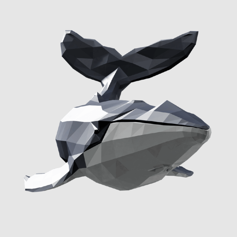 [3D] Low Poly Humpback Whale ⋆ Studio Ochi