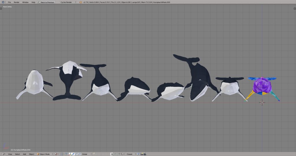 [3D] Low Poly Humpback Whale ⋆ Studio Ochi