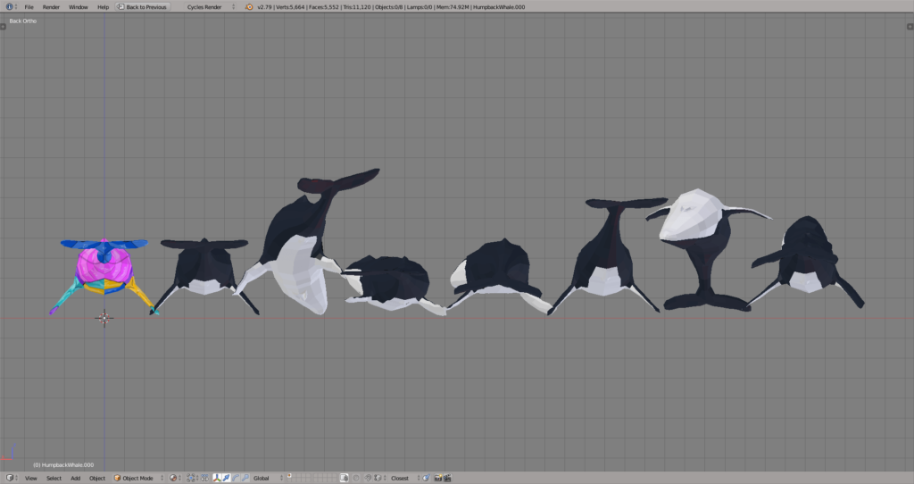[3D] Low Poly Humpback Whale ⋆ Studio Ochi