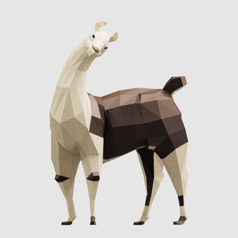 [3D] Low Poly Llama ⋆ Studio Ochi