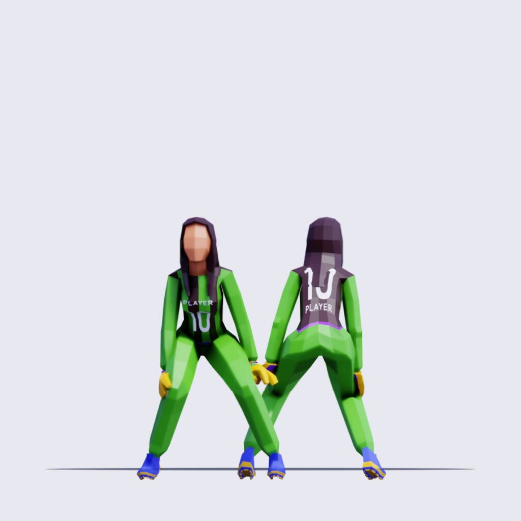 [3D] Low Poly Football Players Pack - Animated & Rigged ⋆ Studio Ochi