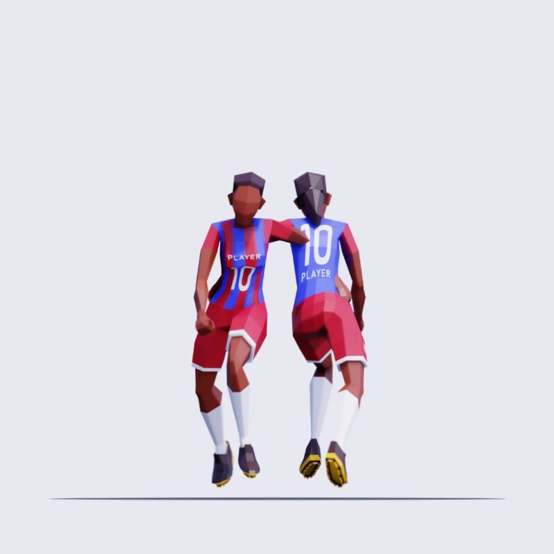 [3D] Low Poly Football Players Pack - Animated & Rigged ⋆ Studio Ochi