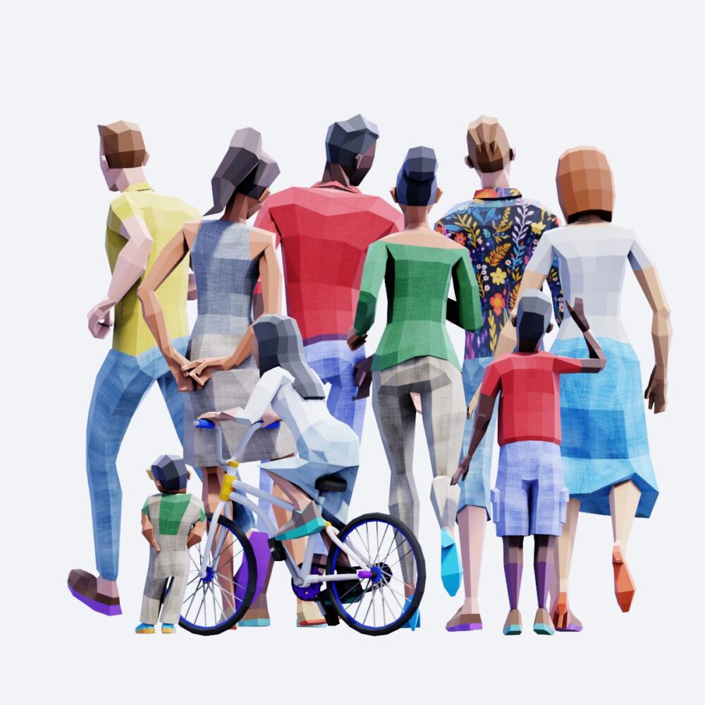 [3D] Low Poly Spring People - Posed Pack ⋆ Studio Ochi