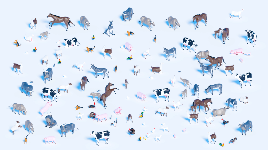[3D] Low Poly Farm Animals Bundle ⋆ Studio Ochi