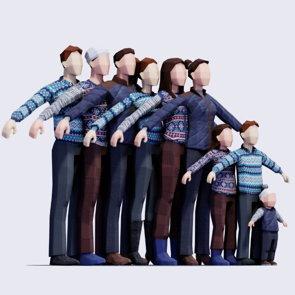 [3D] Low Poly Autumn People Pack - Animated & Rigged ⋆ Studio Ochi