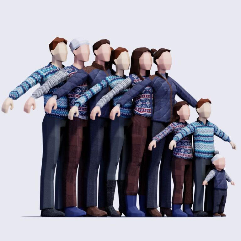 [3D] Low Poly Autumn People Pack - Animated & Rigged ⋆ Studio Ochi