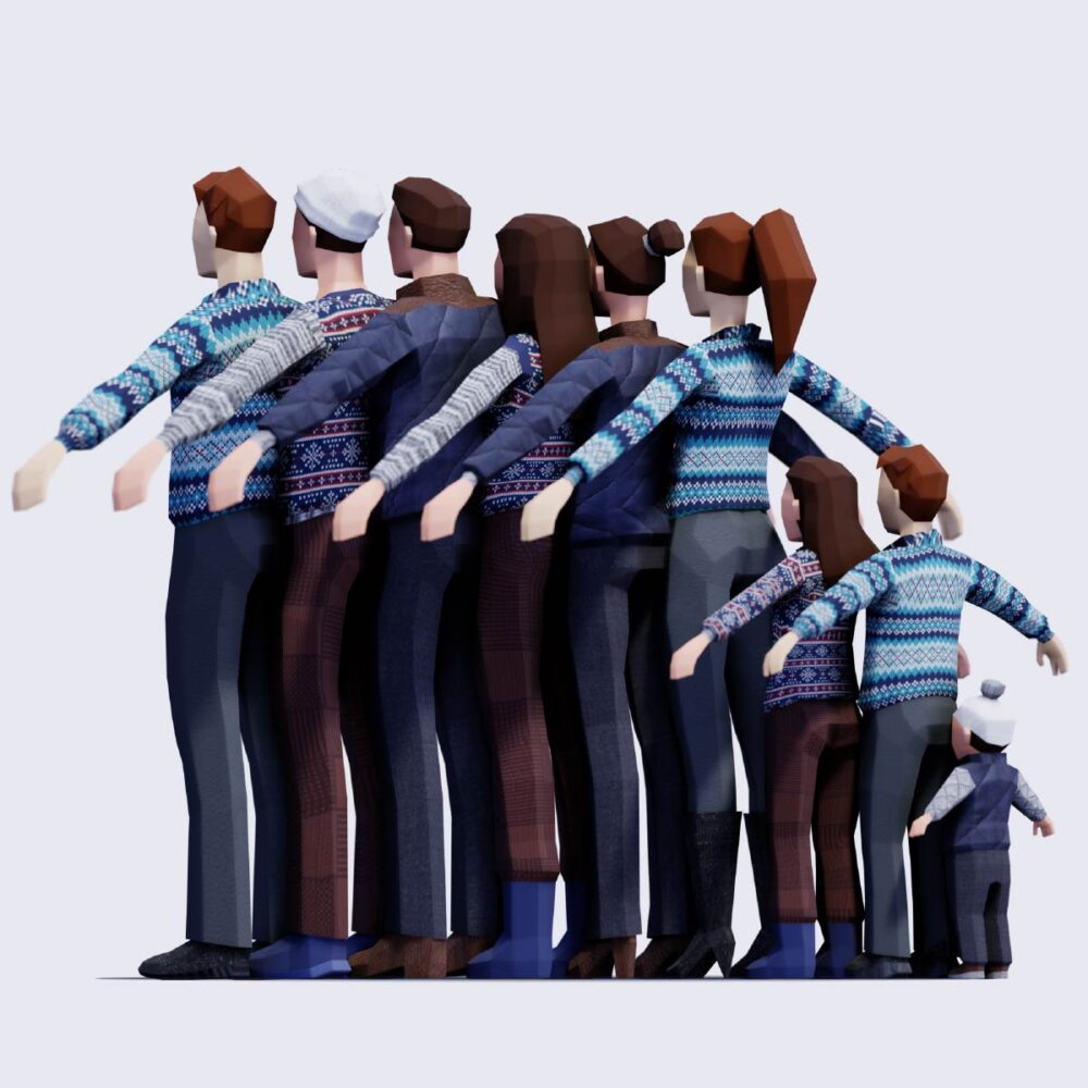 [3D] Low Poly Autumn People Pack - Animated & Rigged ⋆ Studio Ochi