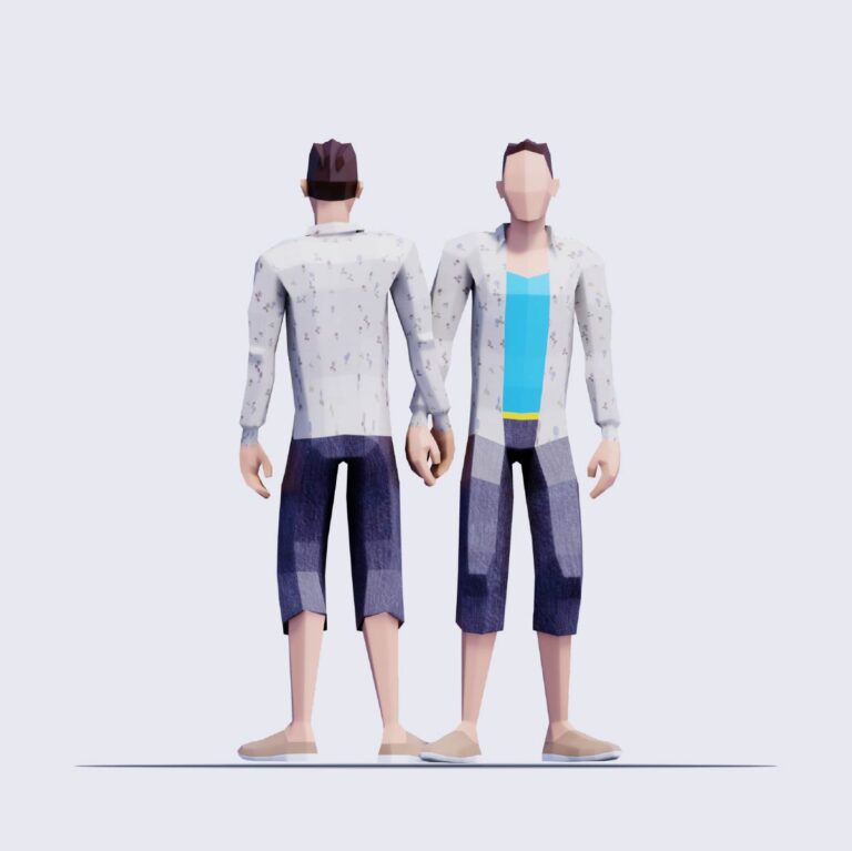 [3D] Low Poly Spring People Pack - Animated & Rigged ⋆ Studio Ochi