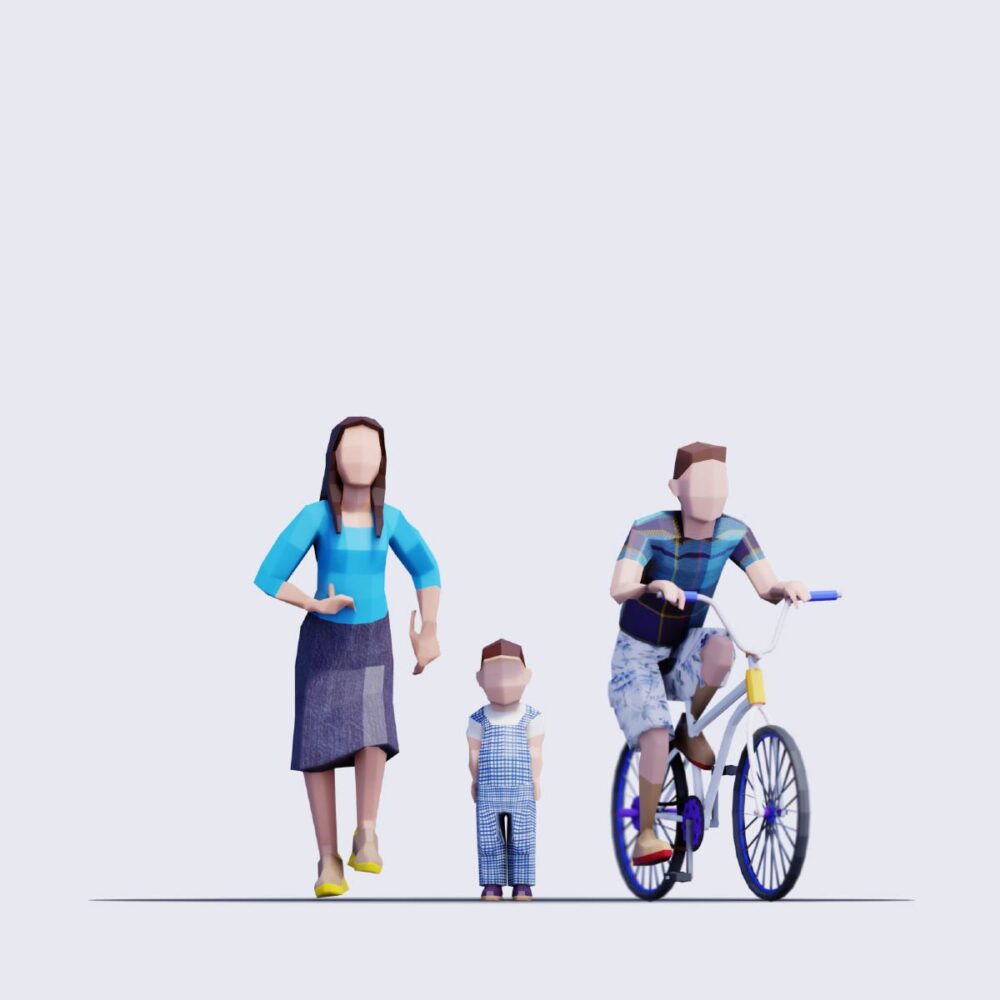 [3D] Low Poly Spring People Pack - Animated & Rigged ⋆ Studio Ochi