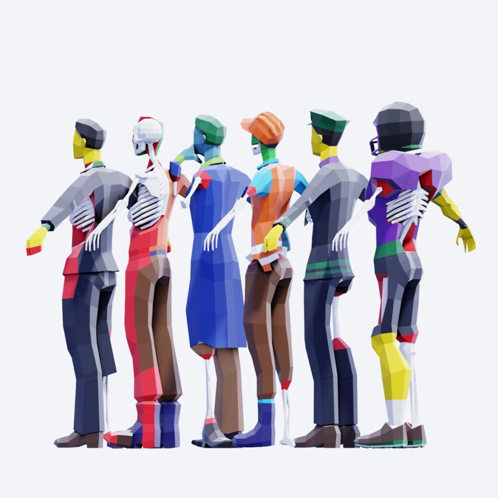 [3D] Low poly Zombies - Animated & Rigged ⋆ Studio Ochi