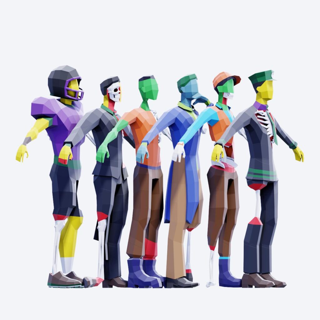 [3D] Low poly Zombies - Animated & Rigged ⋆ Studio Ochi