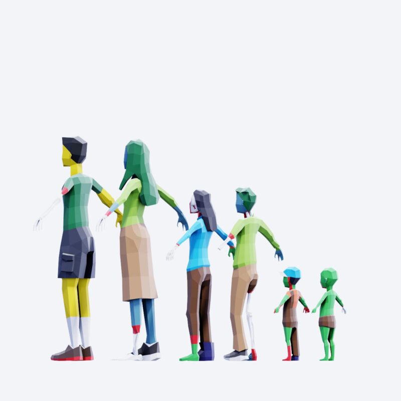 [3D] Low poly Zombies - Animated & Rigged ⋆ Studio Ochi