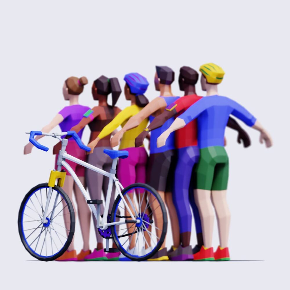 [3D] Low Poly Exercising People Pack - Animated & Rigged ⋆ Studio Ochi