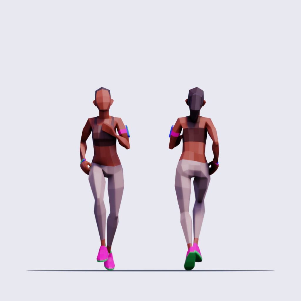 [3D] Low Poly Exercising People Pack - Animated & Rigged ⋆ Studio Ochi