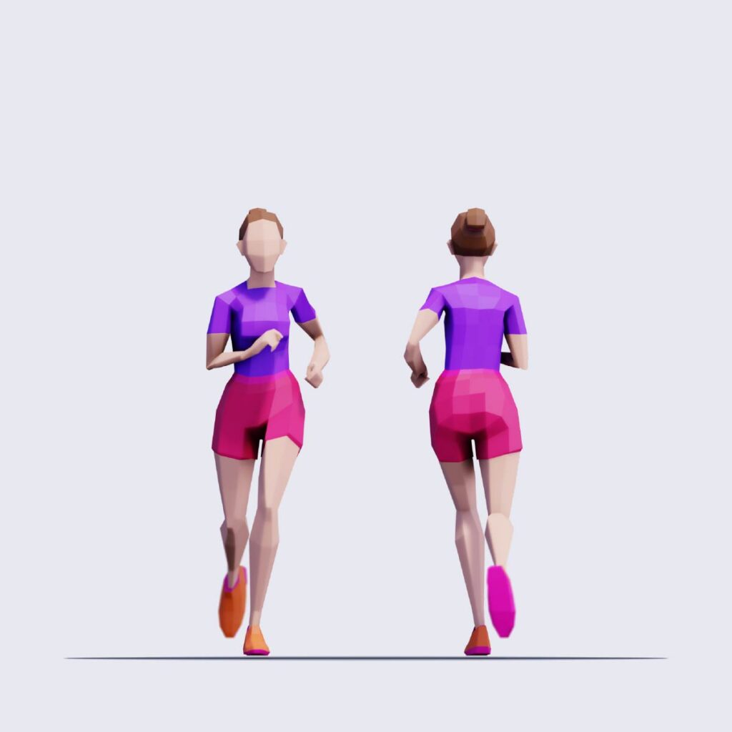 [3D] Low Poly Exercising People Pack - Animated & Rigged ⋆ Studio Ochi