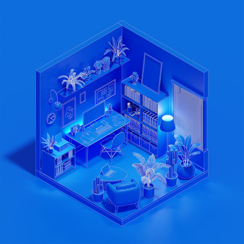 Tiny Office - Isometric Rooms ⋆ Studio Ochi