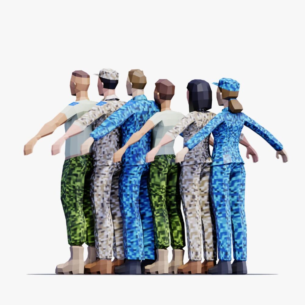 [3D] Low Poly Army Soldiers - Animated & Rigged ⋆ Studio Ochi
