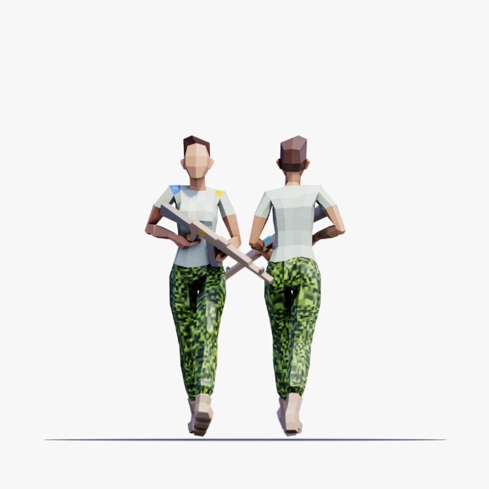 [3D] Low Poly Army Soldiers - Animated & Rigged ⋆ Studio Ochi