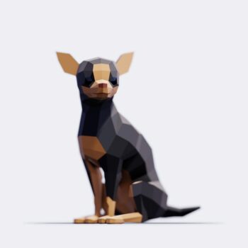 [3D] Low Poly Chihuahua Dog ⋆ Studio Ochi