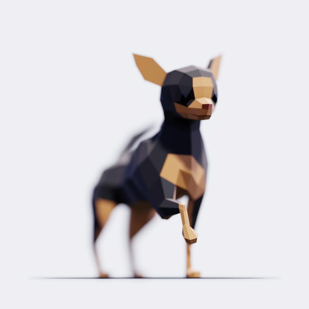 [3D] Low Poly Chihuahua Dog ⋆ Studio Ochi