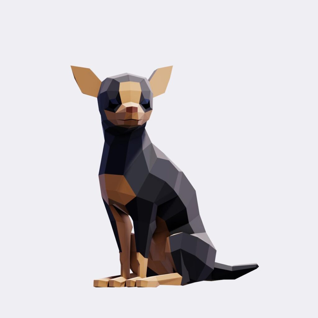 [3D] Low Poly Chihuahua Dog ⋆ Studio Ochi