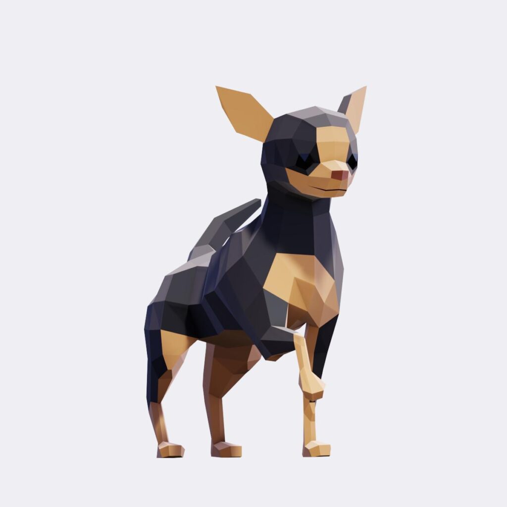 [3D] Low Poly Chihuahua Dog ⋆ Studio Ochi