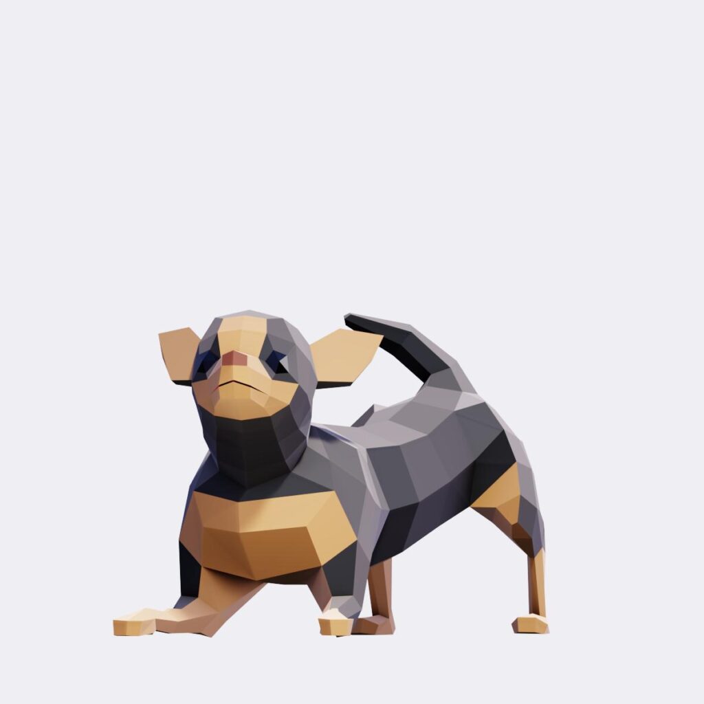 [3D] Low Poly Chihuahua Dog ⋆ Studio Ochi