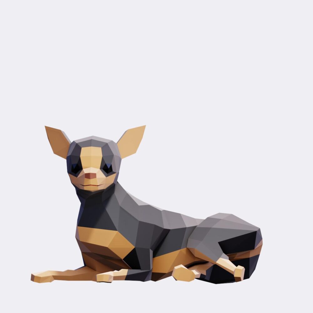 [3D] Low Poly Chihuahua Dog ⋆ Studio Ochi