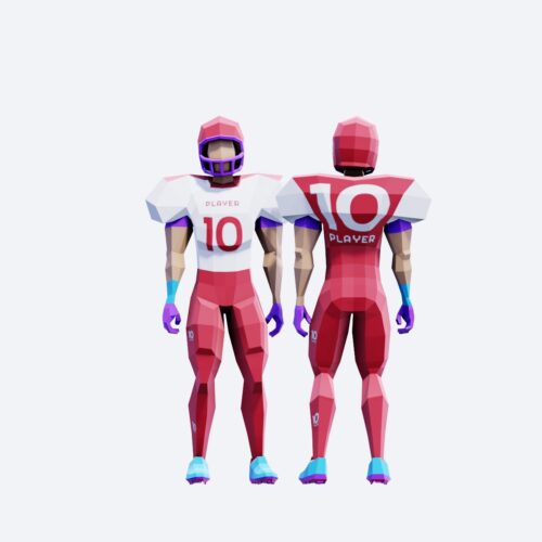 [3D] Low Poly American Football Players - Animated & Rigged ⋆ Studio Ochi