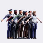 [3D] Low Poly Police Officers - Animated & Rigged ⋆ Studio Ochi