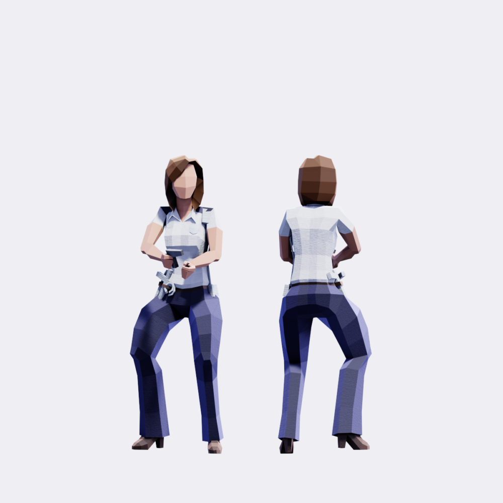 [3D] Low Poly Police Officers - Animated & Rigged ⋆ Studio Ochi