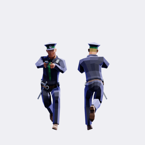 [3D] Low Poly Police Officers - Animated & Rigged ⋆ Studio Ochi