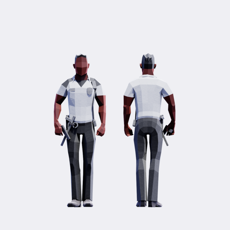 [3D] Low Poly Police Officers - Animated & Rigged ⋆ Studio Ochi