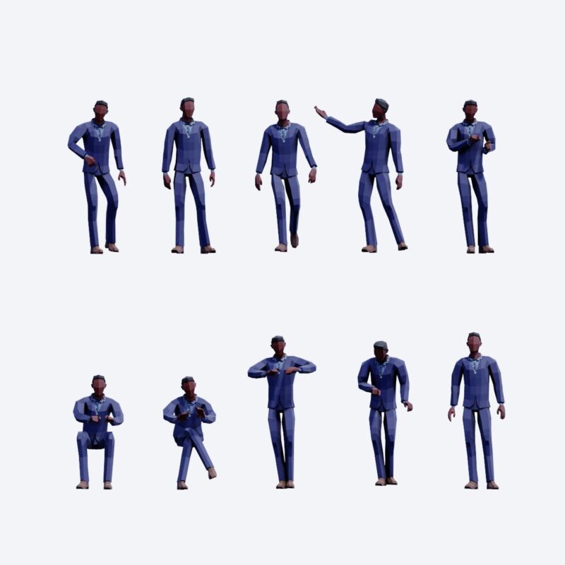 [3D] Low Poly Business People - Posed Pack ⋆ Studio Ochi