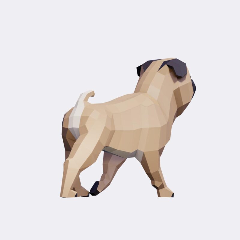 [3D] Low Poly Pug Dog ⋆ Studio Ochi