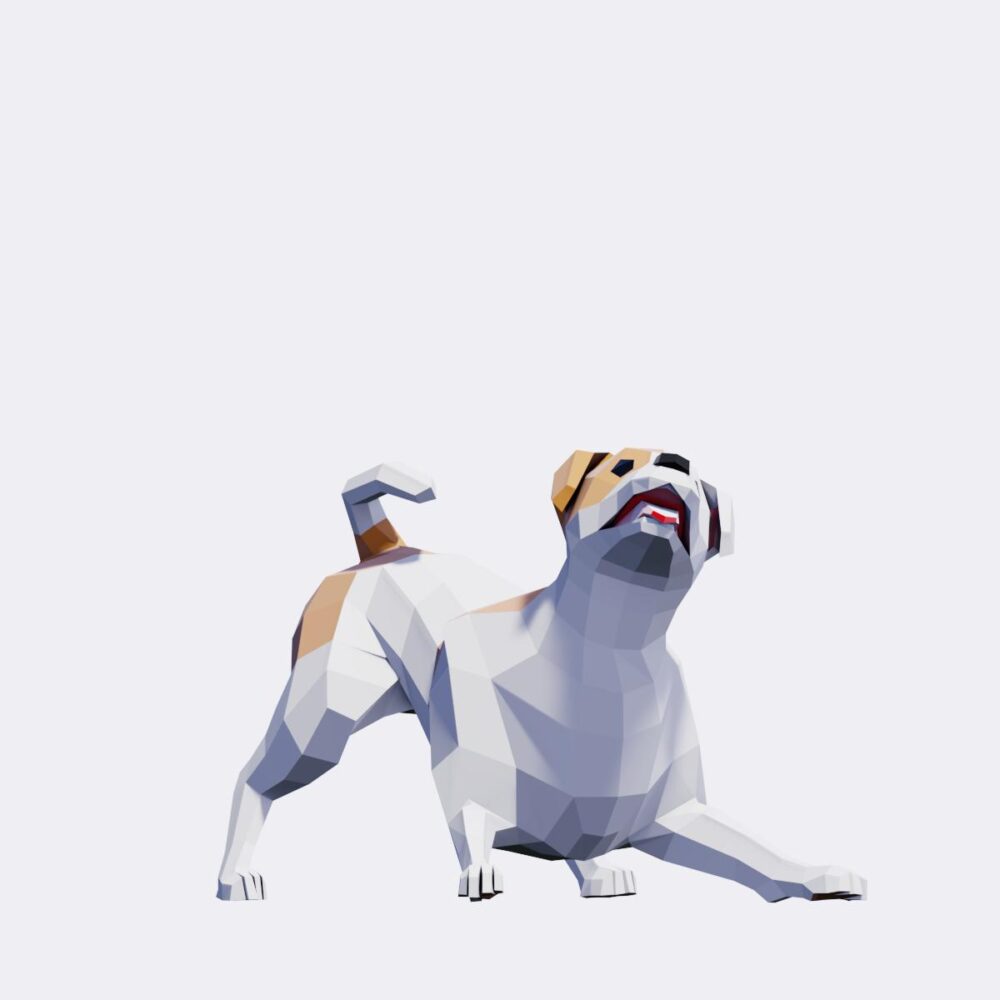 [3D] Low Poly Jack Russell Dog ⋆ Studio Ochi