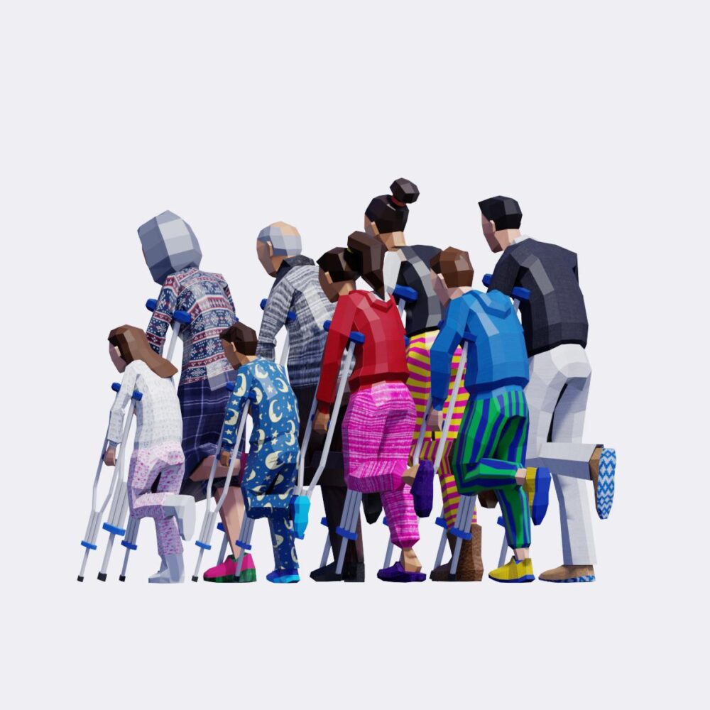 [3D] Low Poly Disabled People - Animated & Rigged ⋆ Studio Ochi
