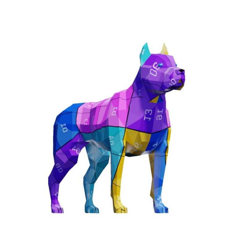 [3D] Low Poly Pitbull Dog ⋆ Studio Ochi