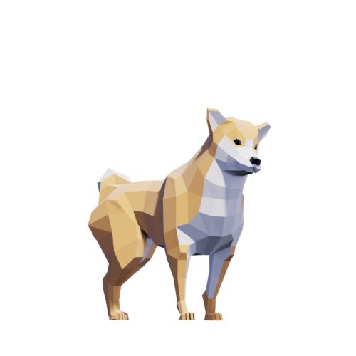 [3D] Low Poly Shiba Inu Dog ⋆ Studio Ochi
