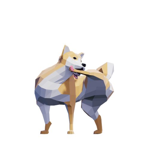[3D] Low Poly Shiba Inu Dog ⋆ Studio Ochi