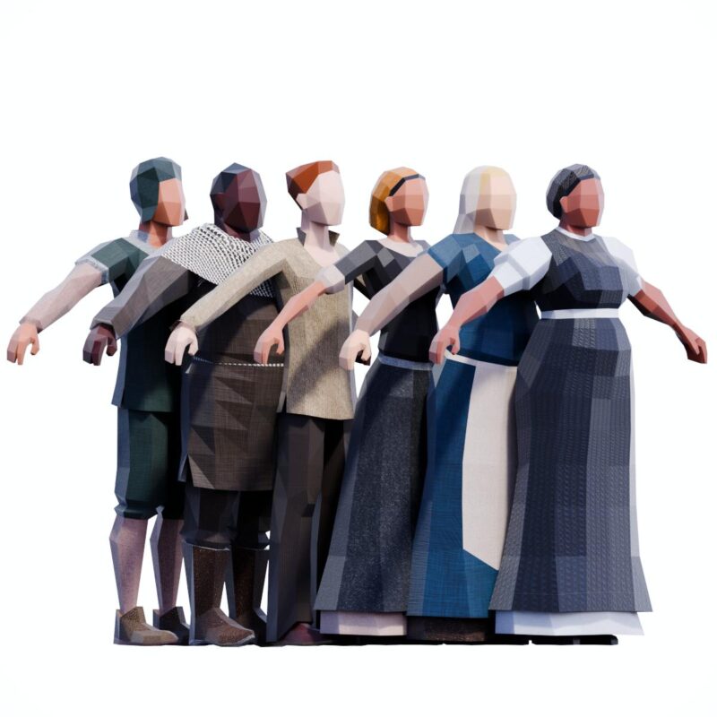 20 Models [3D] Free Low Poly People Pack ⋆ Studio Ochi